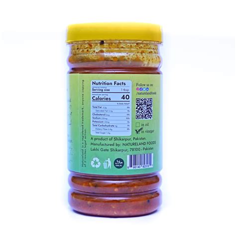 Natureland Shikarpuri Mango Pickle In Vinegar 1KG Aam Ka Achar Sirka