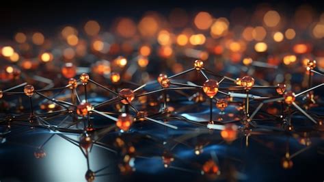 Premium Photo Abstract Tech Background With Interconnected Cyber Cells Quantum Computing