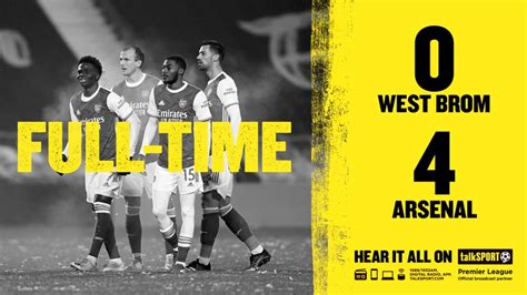 Ft West Brom 0 4 Arsenal Lacazette Bags Brace Match Report And