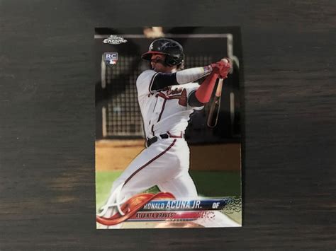 Lot Topps Chrome Ronald Acuna Jr Rookie Card