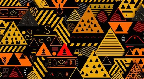 Premium Ai Image Caution Pattern