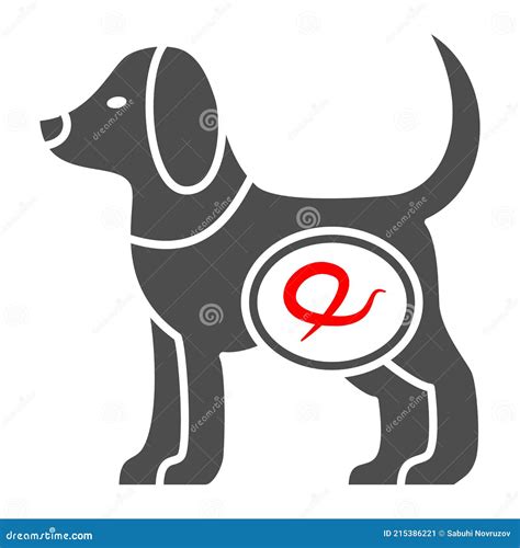 Worms Intestinal Parasites Icon Helminths Black Symbol Cartoon Vector