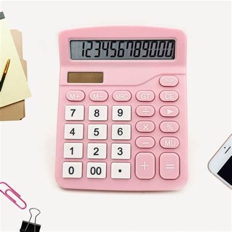 파스텔 12자리 사무용 계산기 감도 깊은 취향 셀렉트샵 29cm