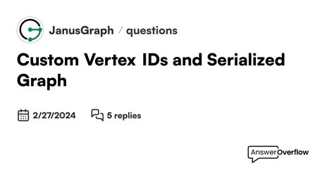 Custom Vertex Ids And Serialized Graph Janusgraph