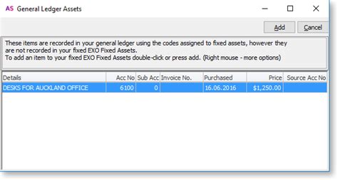 Exo Fixed Assets Help Locating An Asset