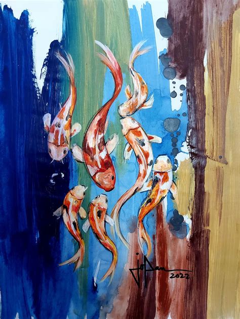 Joel J O P A N Panarigan Lucky Koi Fishes 6 2022 Sold