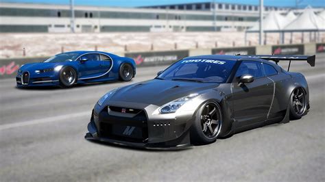 10 000HP Bugatti Chiron Vs Nissan GTR DRAG RACE YouTube