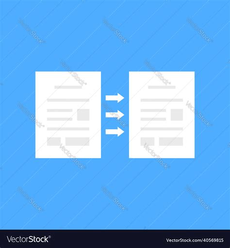 Transfer Or Duplication Of Documents Royalty Free Vector