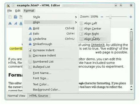 Qtwebkit Based Html Editor Youtube