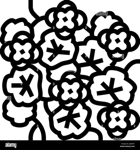 Nasturtium Liana Line Icon Vector Illustration Stock Vector Image And Art