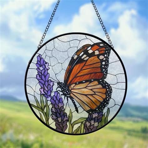 Monarch Butterfly Stained Glass Suncatcher Monarch Butterfly With