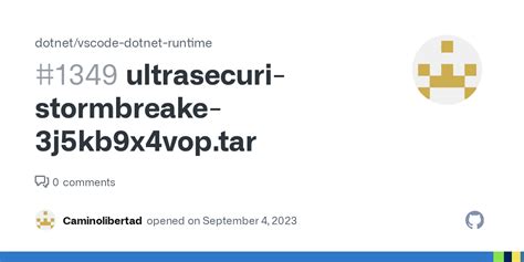 Ultrasecuri Stormbreake 3j5kb9x4vop Tar Issue 1349 Dotnet Vscode