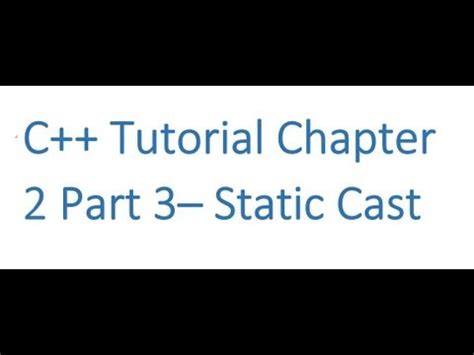 C Tutorial Type Casting YouTube