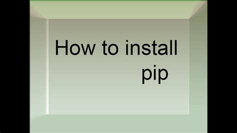 Pip Installation Tool For Mac Yellowdutch