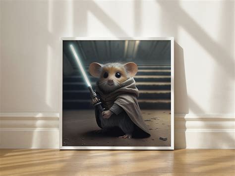 Digital Poster Mouse From Rebellion Fan Art Print Jedi Rat Bring