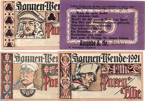 Serienscheine DE Scheine Kpl Parey Notgeld Set Mit Scheinen In Kfr M G Sachsen