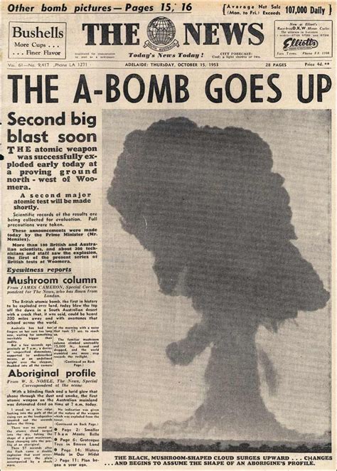 The News Adelaide 15 October 1953 Historical News Newspaper