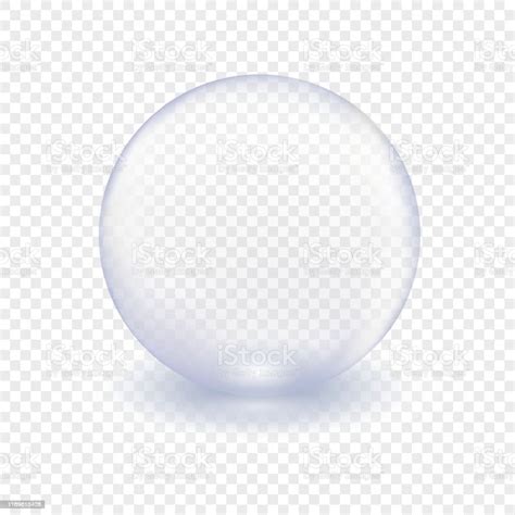 투명 한 배경에 격리 된 물 비누 거품입니다 부드러운 그림자와 명확한 유리 구체 0명에 대한 스톡 벡터 아트 및 기타 이미지
