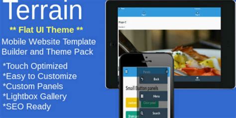 Terrain Jquery Mobile Flat Ui Html Template By Gagbamedia Codester