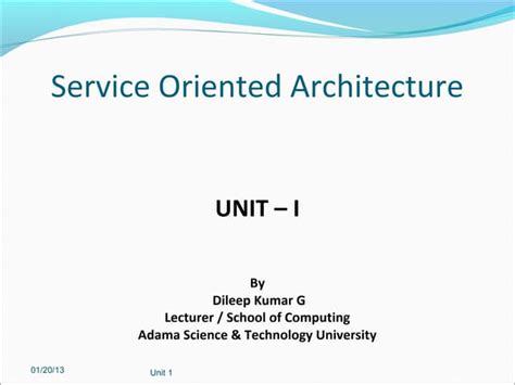 Soa Unit I Ppt