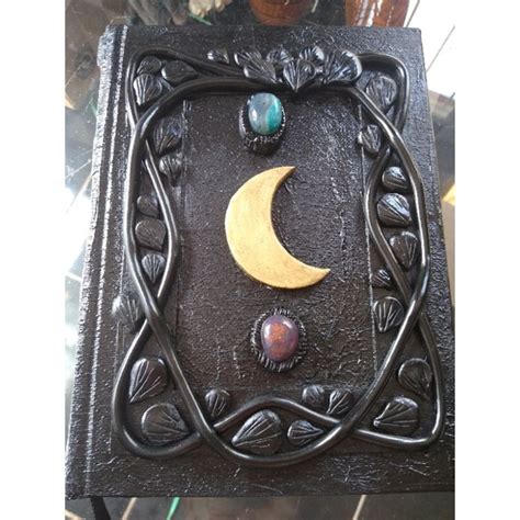 Grimorio Livro Das Sombras Fase Lua Pedras Natural Folhas Shopee Brasil