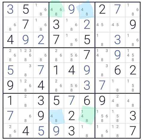 Logical Deduction Sudoku Pairs Diagonal Corners Puzzling Stack Exchange