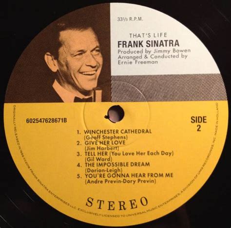 Виниловая пластинка FRANK SINATRA "That`s Life" (LP). Цена - 2 499 руб ...