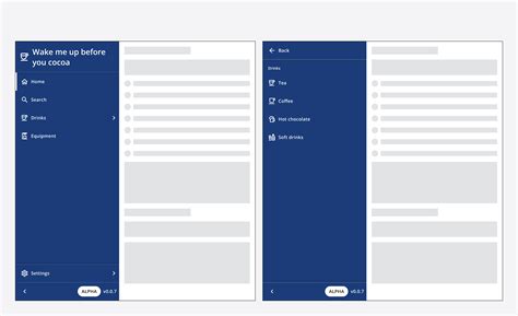 Side Navigation Intelligence Community Design System