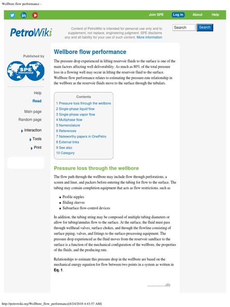 Wellbore Flow Performance Pdf Fluid Dynamics Pressure