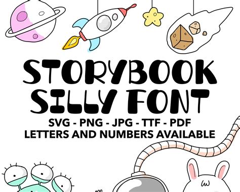 Storybook Silly Font Svg Storybook Font For Cricut Storybook Font Svg
