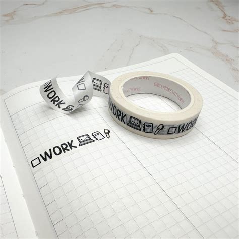Washi 10mm Work Checkbox 1 5 Inch Perforated Oncemorewithlove