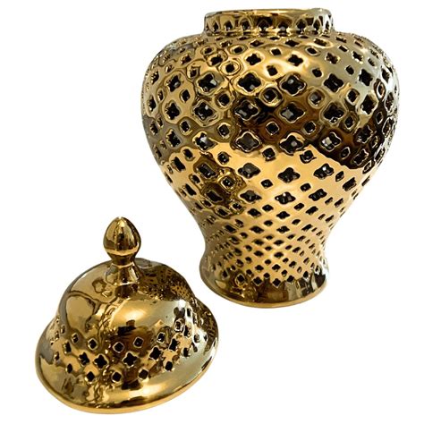 Gold Ceramic Vase Home Decor And Centerpiece Poshandpolish Variety