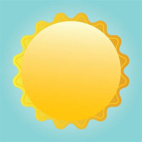 Premium Vector A Yellow Sun Disk With A Blue Background