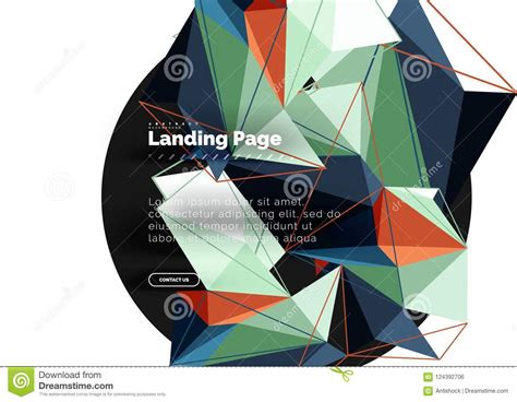 Polygonal Geometric Design Abstract Shape Made Of Triangles Trendy Background Stock Vector