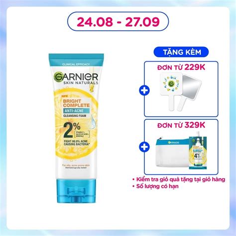 Mua Ngay Garnier Sữa Rữa Mặt Ngừa Mụn Garnier Skin Naturals Bright