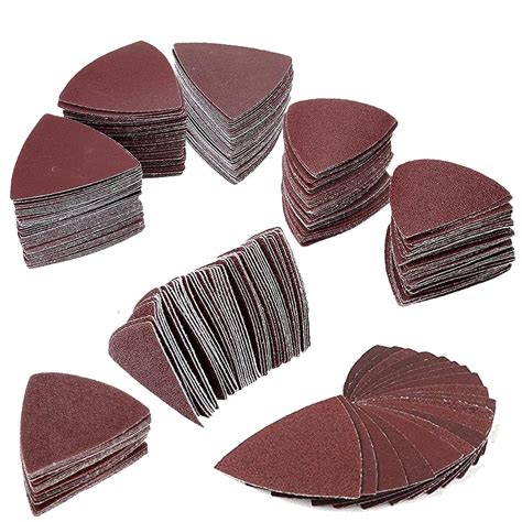 Triangle Sanding Pads Pcs Hook And Loop Detail Sander Sandpaper For