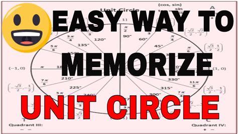 How To Memorize The Unit Circle Coordinates YouTube