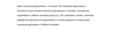 solved slide 5 advanced segmentation chordates title
