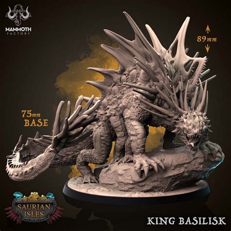 Giant Basilisk Monstrosity 28mm And 32mm Scale 89mm 78mm High Dungeons