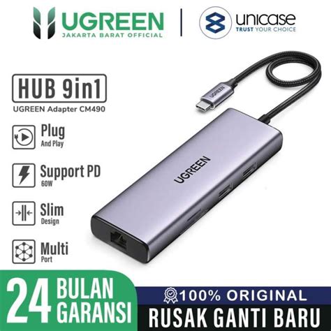 Promo Adapter Converter Hub 9 In 1 Ugreen Usb Type C Pd Hdmi 4k Rj45