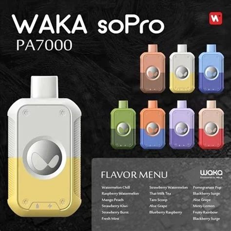 Official Waka PA7000 Puff Bar Disposable Vape Pod Device Mesh Coil