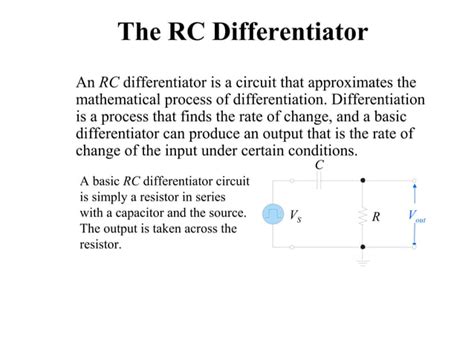 rc and rl differentiator and integrator circuit