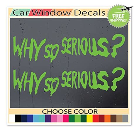 Buy 2 Decals Lime Green Why So Serious Joker Decal Sticker Car