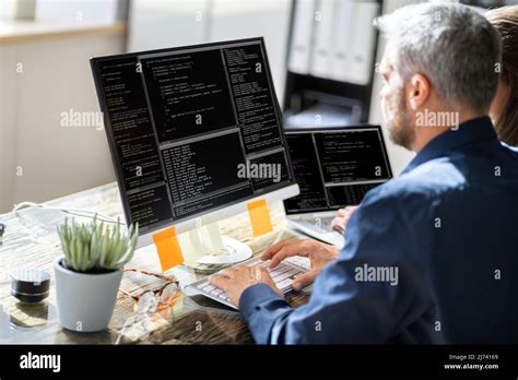 Agile Pair Programming And Extreme Coding Business Software Stock Photo Alamy