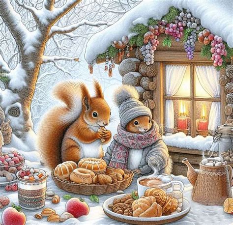 Casa de ardilla en invierno rompecabezas en línea
