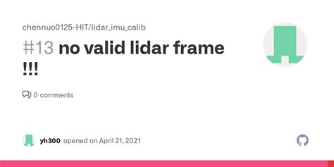 no valid lidar frame · issue 13 · chennuo0125 hit lidar imu calib