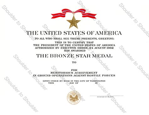 Military Certificate Templates