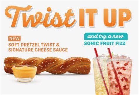 New Soft Pretzel Twist From Sonic Food Fast Food Items Soft Pretzels