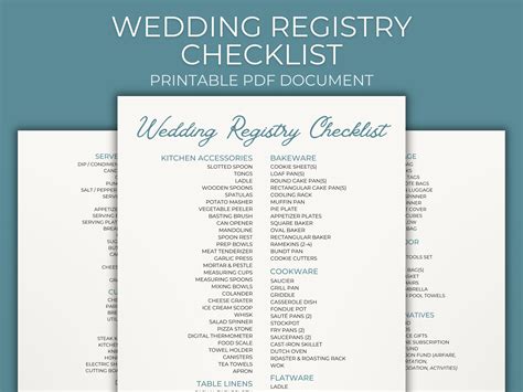 Free Printable Checklist For Wedding Registry Download Free Printable