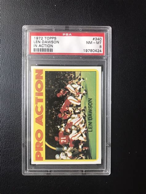 Len Dawson 1972 Topps 340 In Action PSA 8 Price Guide Sports Card